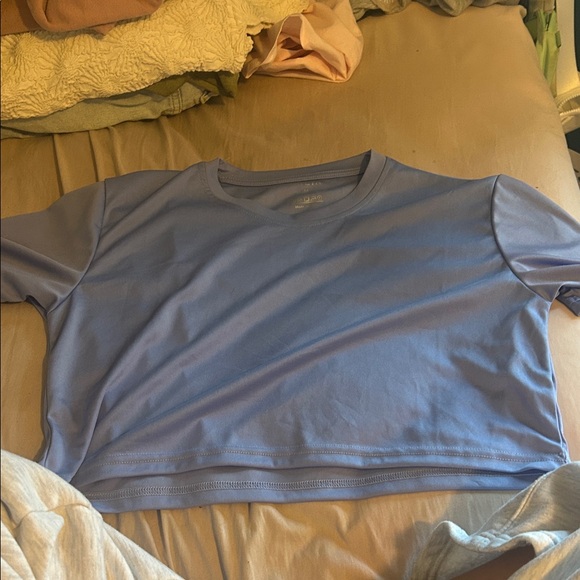 SHEIN | Tops | Shein Light Blue Crop Top | Poshmark